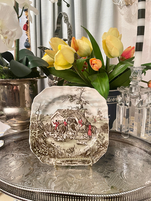 Johnson Bros Tally Ho “Stirrup Cup” Salad Plate – Under The Copper Roof